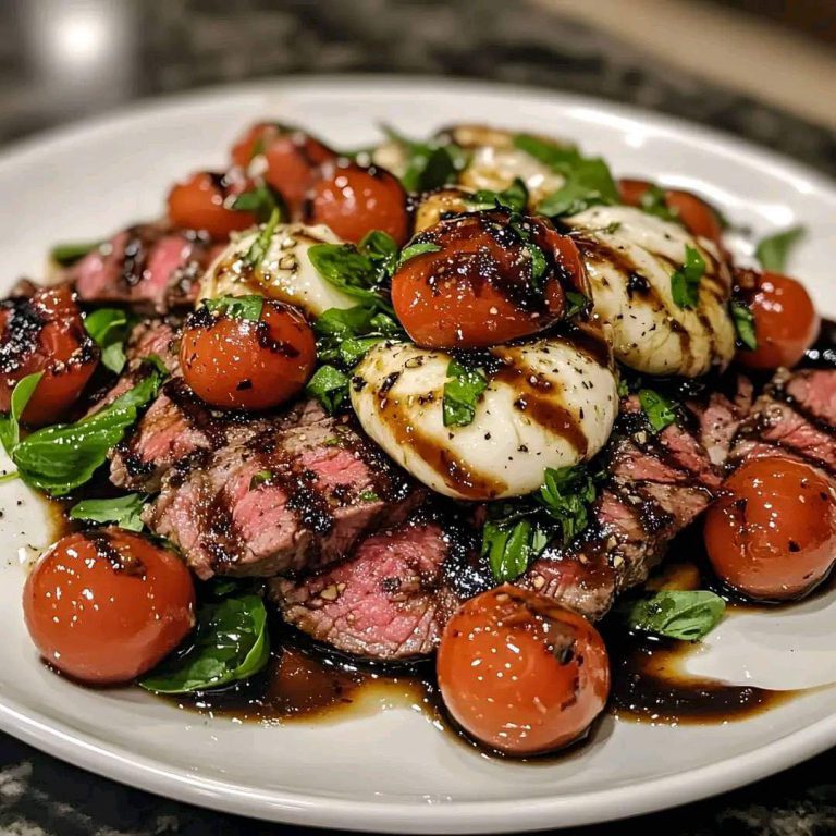 Grilled flank steak caprese with balsamic dressing – Best Recipes